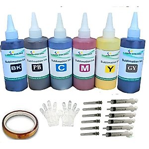 Vivid Colors 600ml (100ml/per Bottle) 552 T552 Dye Sublimation Ink Refill Bottle for Ep ET-8500 ET-8550 Super Tank Heat Press Transfer on DYI Mugs Plates T-Shirts