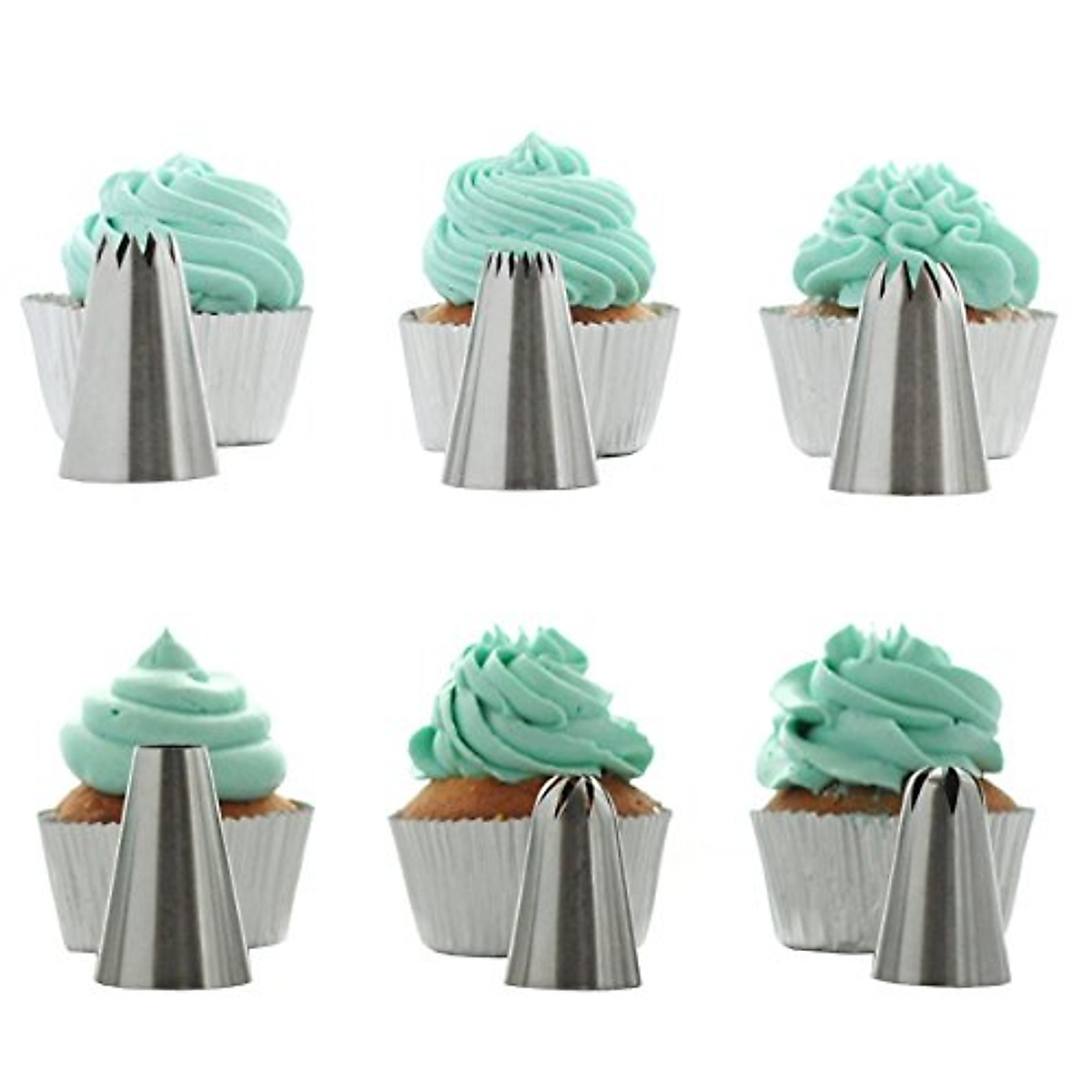 BeBeFun Piping Tips Large Icing Tips Cake Decorating Large Piping Tips Set Cupcake Frosting Piping Kit Extra Large Size In Set.