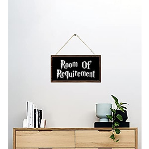 Room of Requirement Wizardry Hanging Plaque Magic Gift Bedroom Toilet Wood Sign (US-G005)