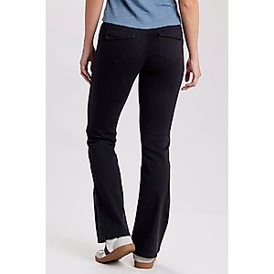 UNIONBAY womens Heather Slash Pocket Stretch Uniform Bootcut Pants, New Black, 9 US