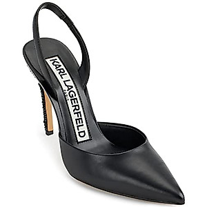 Karl Lagerfeld Paris Women's Caslynn Slingback Pump, Black, 8