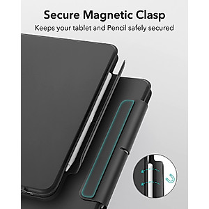 ESR Ascend Keyboard Case, iPad Case with Keyboard Compatible with iPad Pro 12.9 (2022/2021/2020/2018), Magnetic Detachable Case, Fully Adjustable Portrait/Landscape Stand, Black