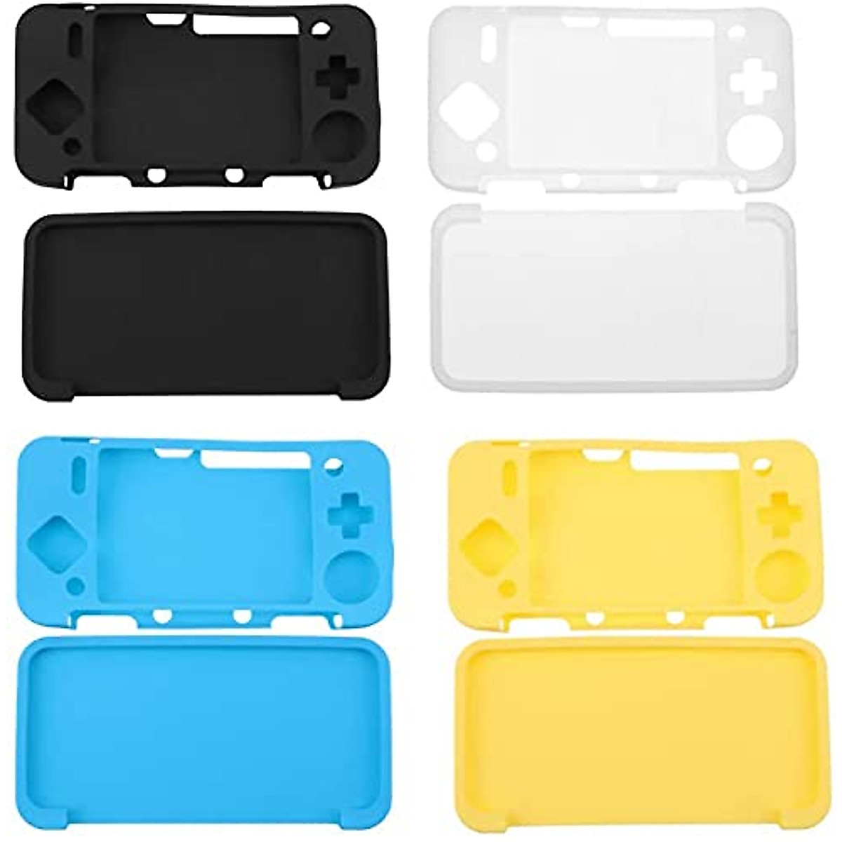 Melocyphia Soft Silicone Case Cover For New 2DS XL LL Durable Gel Rubber Protective Case Replacement (Black)