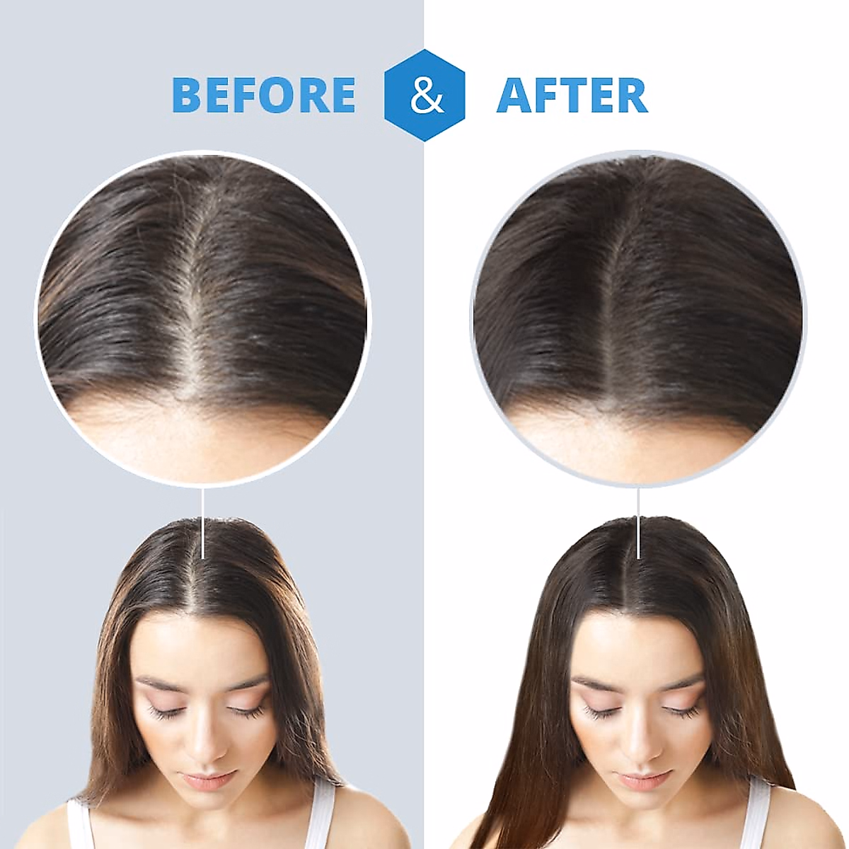 Hair Growth Shampoo for Thining and Hair Loss - Sulfate Free for Men and Women - Shinier, Volumizing and Thickening Shampoo for Color Treated Hair with Aloe Vera (16oz)