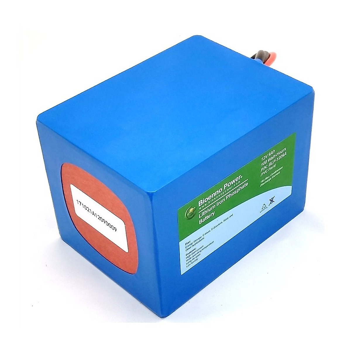 Bioenno Power 12V, 9Ah LFP LiFePO4 Lithium Iron Phosphate Battery (PVC, BLF-1209A)