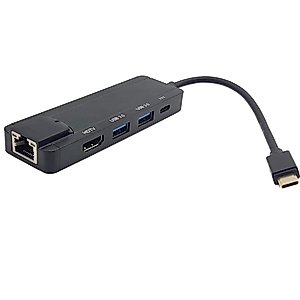 Seadream USB C Hub Adapter,5 in 1 Type C Multiport Converter USB 3.1 to HDMI 4K, 2 USB 3.0 Ports, USB C Power Charging (Black)