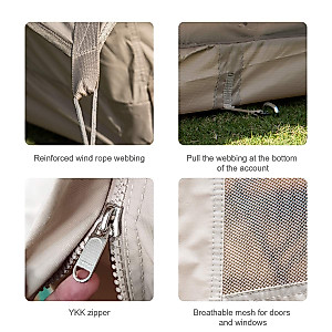 Naturehike Cotton Retro Tent Outdoor Glamping Camping Cabin Tent (Extend 5.6)