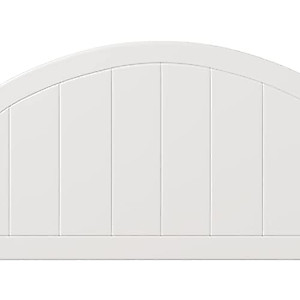 Harper & Bright Designs King Size Platform Bed with Headboard and Footboard,Solid Wood White King Bed Frames with Slat Support, Traditional Concise Style Single King Bed for Teens Adults, White