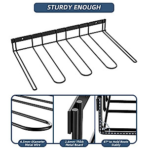 PrimZooty Boot Rack Wader Hanger Wall Mount - (1PACK) Sturdy Metal Tall-Boot Holder, Boot Drying Rack for Closet, Entryway, Outdoor