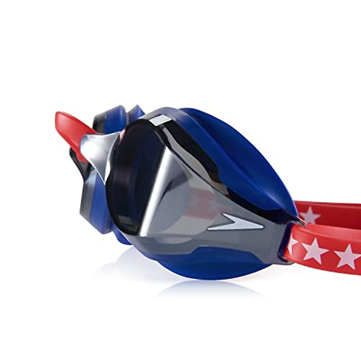 Speedo Unisex-Adult Swim Goggles Speed Socket 2.0, Blue/Rd Grey/Grey Mirrored