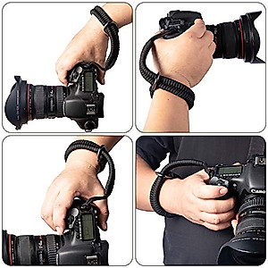 Camera Wrist Strap,1Pack Adjustable Nylon Camera Hand Strap,for GoPro,DSLR,Fuji,Canon and Mirrorless Cameras Photographers Quick Release,Paracord (Black)