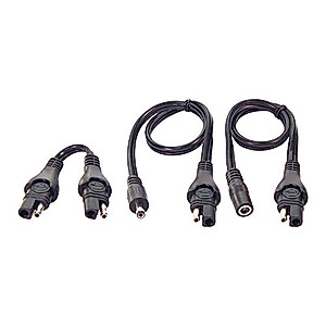 Tecmate Optimate Cable O-67, Adapter kit, 3 Piece, SAE to DC 2.5mm