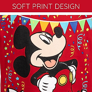 Disney Mickey Mouse Birthday Little Boys Graphic T-Shirt Mickey Red 7-8