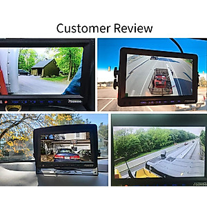 FOOKOO Ⅱ HD Backup Camera System Kit,7''1080P Reversing Monitor+IP69 Waterproof Rear View Camera,Sharp CCD Chip, 100% Not Wash Up,Truck/Semi-Trailer/Box Truck/RV (FHD1-Wired)