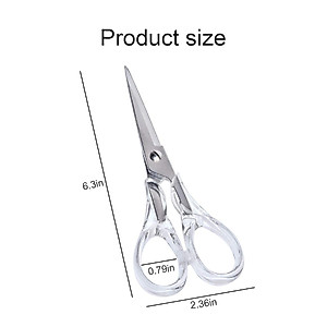 Multibey 6.5" Craft Scissors Office Scissors Desk Stationery Heavy Duty Straight Recycle Copper Fabric Paper Cutting Tool Tailor Shears (Holographic Rainbow/Colorful)