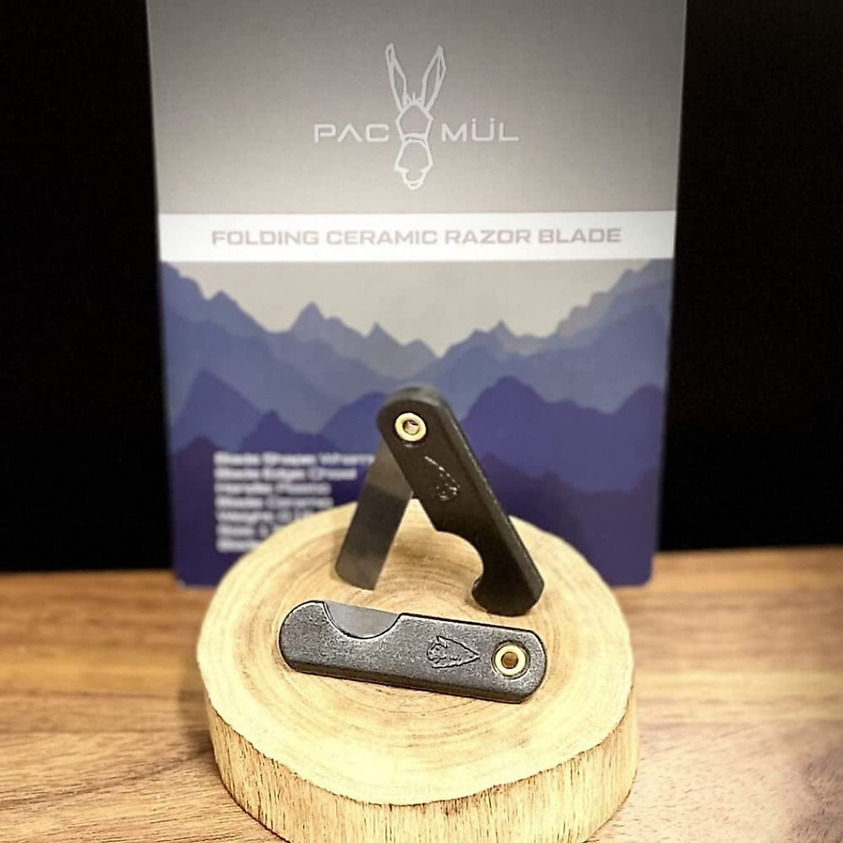 Acme Approved Folding Ceramic Razor Blade Non Metallic Knife Micro EDC Escape Knife Survival Tool 2pk