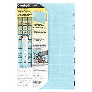 Omnigrid Folding Kit Mt/Cut/Rlr, Large, Blue