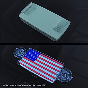 AUTOBOXCLUB - Heavy Duty EZPass/IPass/Toll Pass Mounting Strips/EZ Pass Mounting Strips/EZPass Transponder Device Holder/EZ Pass Adhesive Strip Set - 8pcs (4sets) with Alcohol Prep Pad