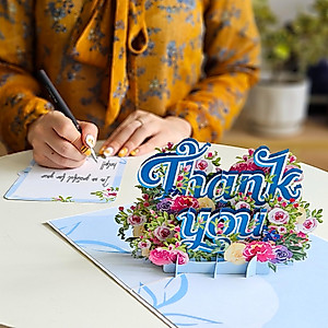 By 22CRAFT - Thankyou Pop Up Birthday Cards For Women, Mom, Wife, 6"x 8" Birthday Card From Daughter, Son, Kids
