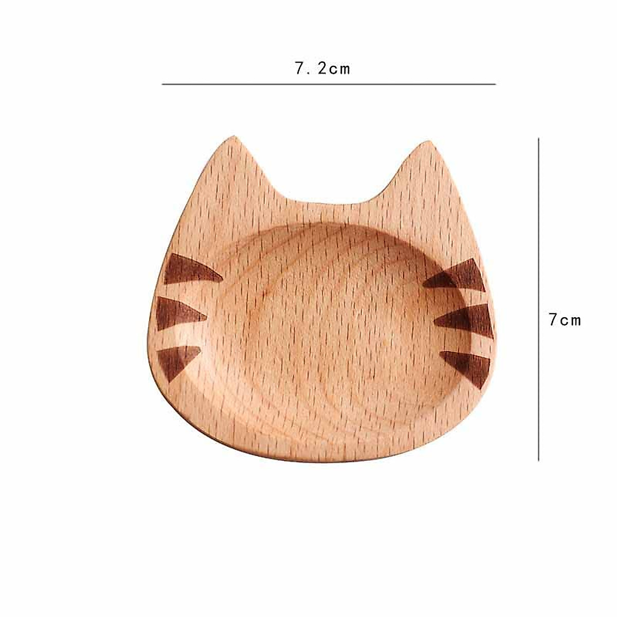 Wood Cat Coffee Spoon Rests - 2 Cute Cat Kitten Wooden Coffee Spoon Rest Teaspoon Holder Coffee Station Decor Coffee bar Coffee Stirrers Holder for Home Kitchen Accessories, Cat Lover Gifts