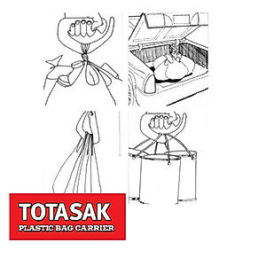 TotASak Grocery Bag Carrier (2 PACK) - Multiple Shopping Bag Holder Handle - Durable Lightweight Multi Purpose Secondary Handle Tool