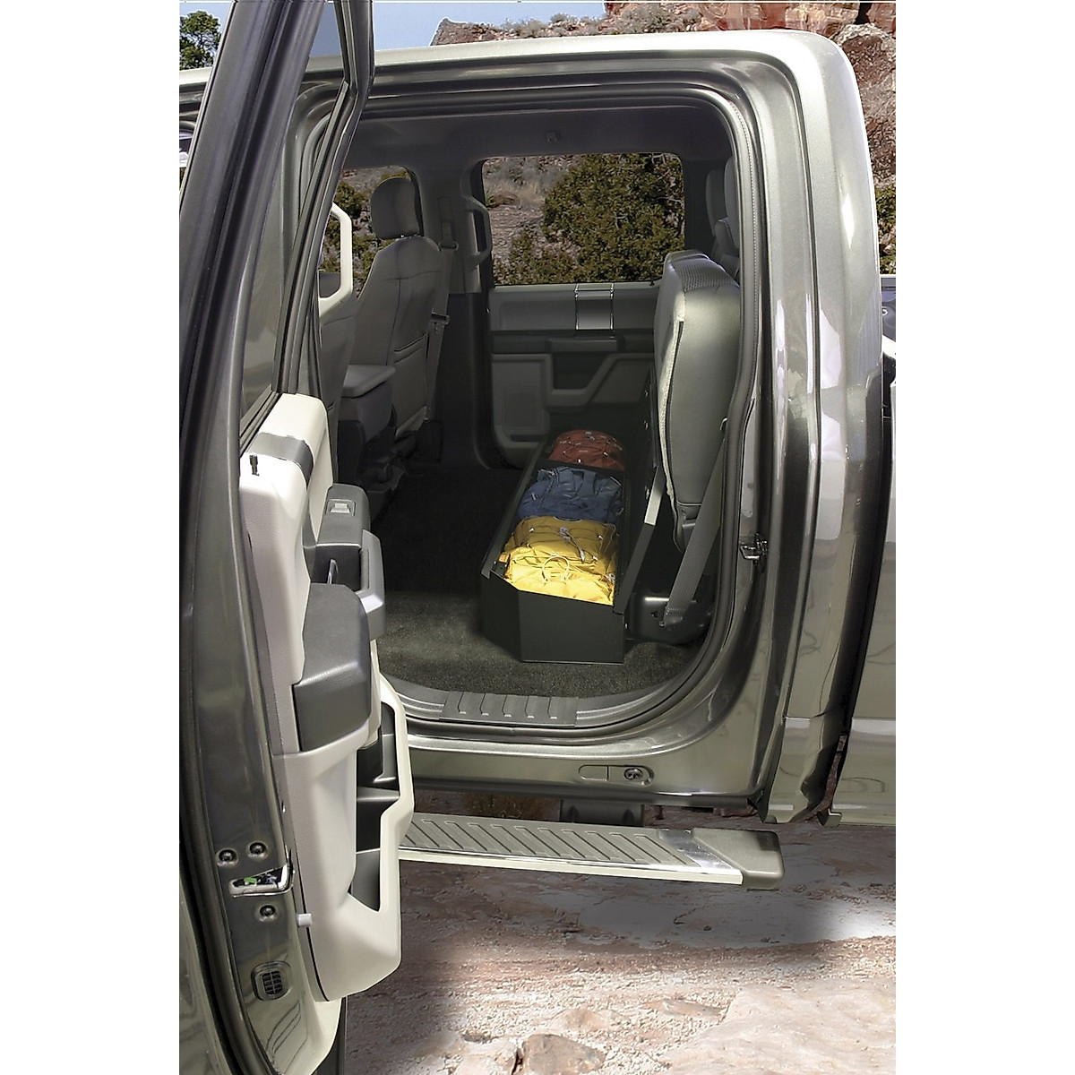 2015+ Ford F-Series SuperCrew Under Rear Seat Lockbox