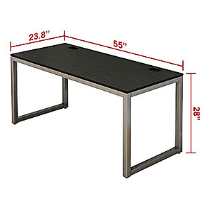 SHW Home Office 55-Inch Large Computer Desk, Espresso
