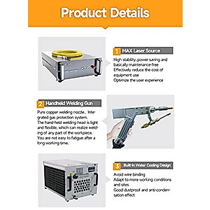 MAX 1500W Handheld Laser Welder Machine Fiber Laser Welding Machine with Wire Feeder Capable of Welding up to 4mm Steel