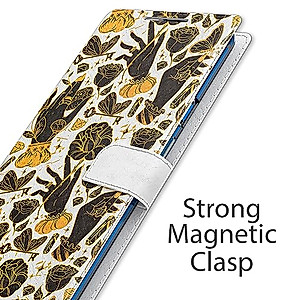 Wallet Phone Case Compatible with OnePlus Nord OnePlus 11 8T+ 10T 5G 8 Pro 1+7T Pro 7 Vintage Hands Flip Aesthetic Slim Folio Gold Roses Lightweight Cover Protective Shockproof Victorian PU Leather