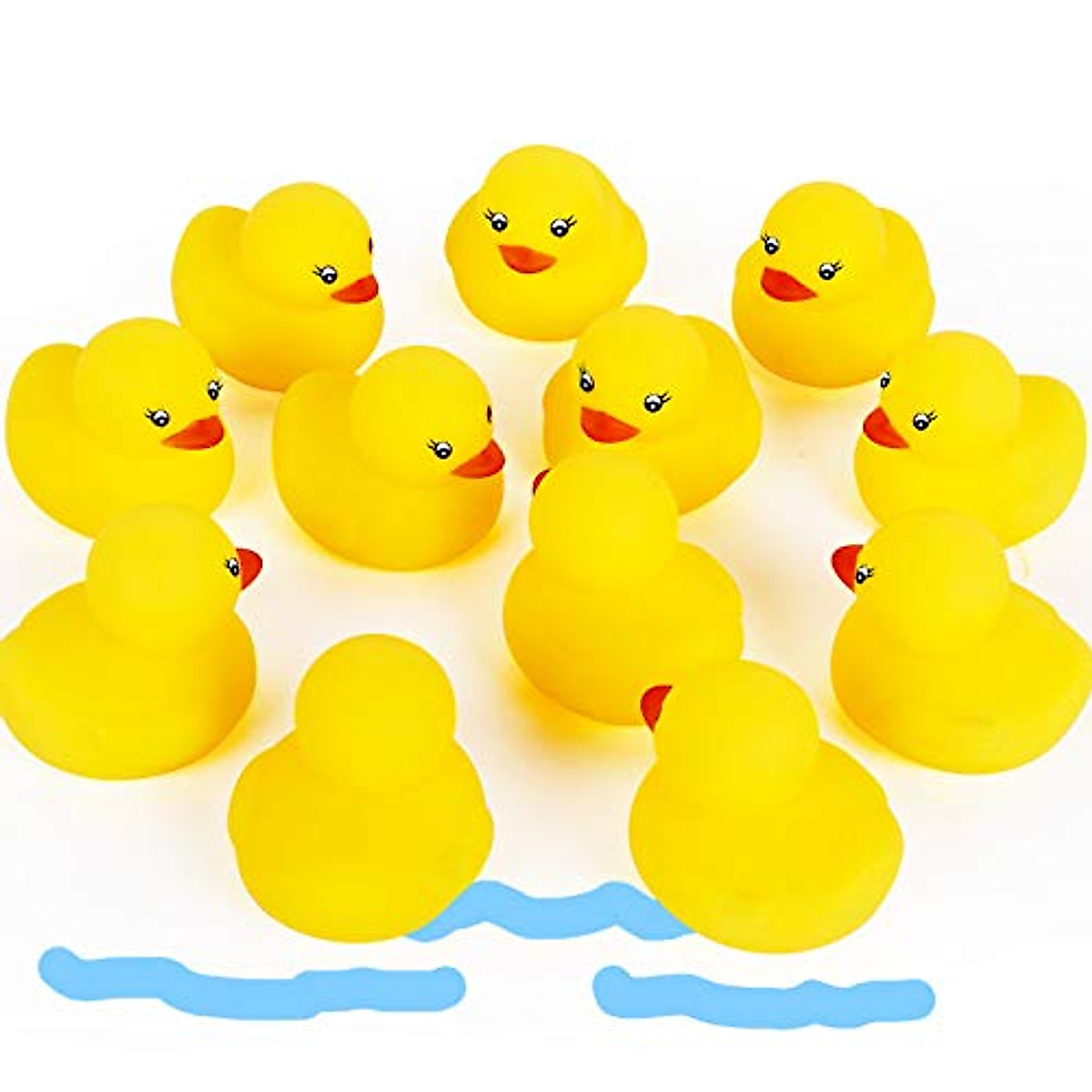 Novelty Place 48Pcs Rubber Duck Float Ducky Baby Bath Shower Toy, Yellow Mini Bath Duckies for Toddlers and Kids Birthday Gift Party Favor Bathtub Decoration