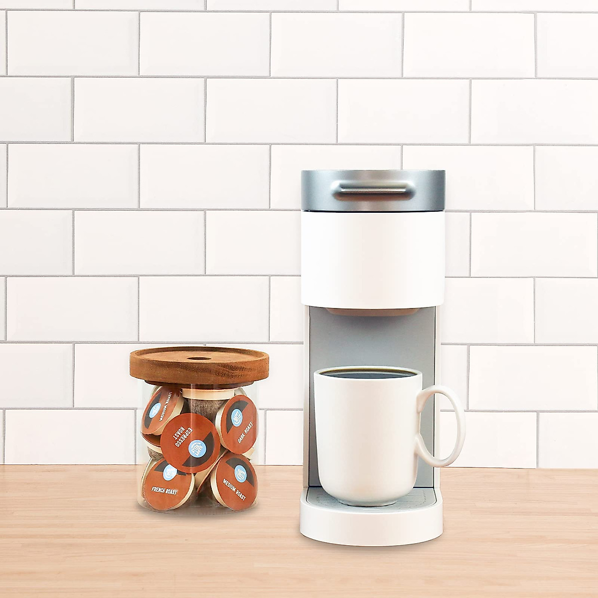 Amazon Brand - Happy Belly Espresso Roast Coffee Pods (Dark Roast), Compatible with K-Cup Brewer, 96 Count