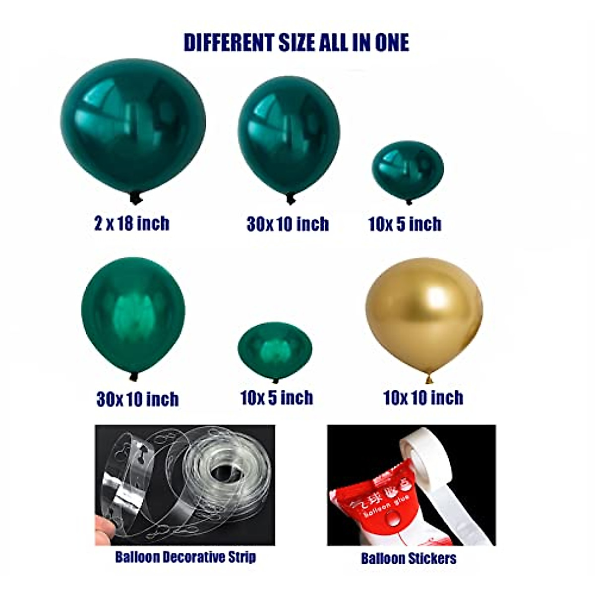 Boognt Double Stuffed Forest Green and Emerald Balloon Garland Arch Kit for Elegant Ladies Birthday Wild One Jungle Baby Shower Bridal Shower Rustic Dinner Party Backdrop Decoration