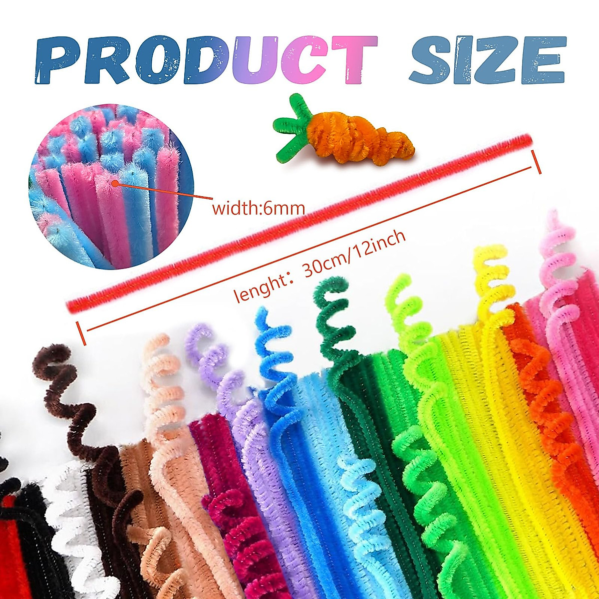 Pipe Cleaners Craft Bulk,Kids Toys & Games,Christmas Gifts,Arts Crafts,Chenille Stems Art Supplies for Projects Creative DIY Room Decor,Christmas Decorations,Juegos Para Niños Fidget Toys for Ages 5-7
