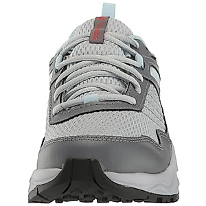 Columbia Women's Plateau Waterproof Hiking Shoe, Cirrus Grey/Red Hibiscus, 8