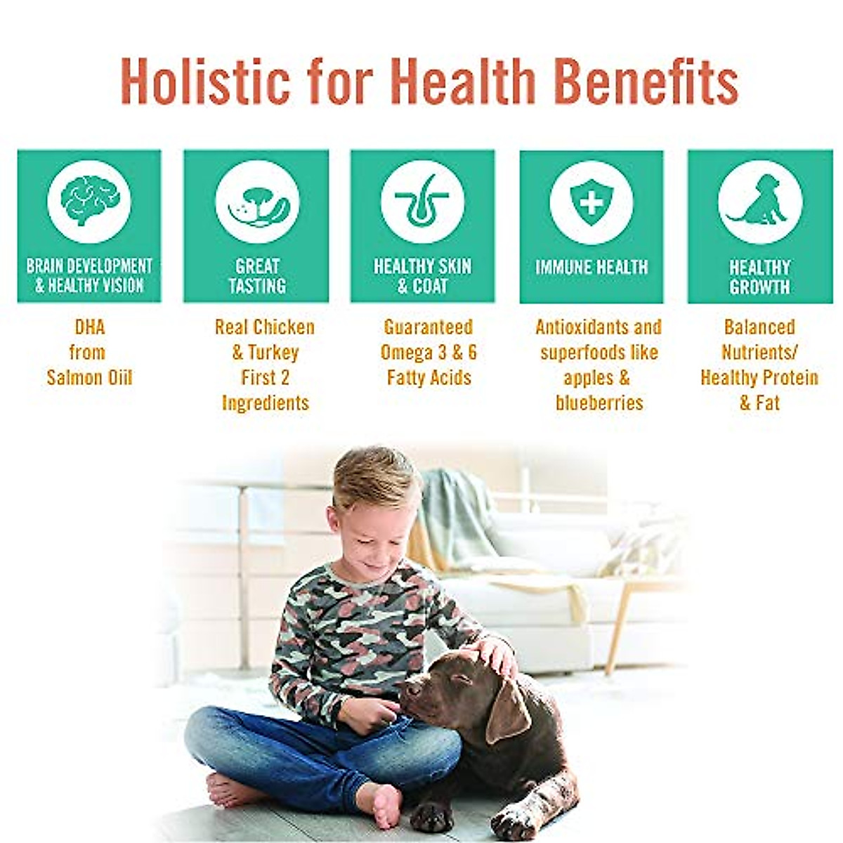 Chicken Soup for The Soul Pet Food-Puppy, Chicken, Turkey & Brown Rice Recipe, 13.5 lb.Bag Soy Free,Corn Free,Wheat Free, Dry Dog Food Made with Real Ingredients No Artificial Flavors or Preservatives