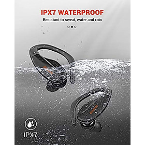 Bluetooth Earbuds Bluenin T30 True Wireless Stereo Earbuds Bluetooth Headphones with 2500mAh LED Display Charging Case, Fingerprint One Touch Control,Waterproof Sport Earbuds for Work Out (Black)