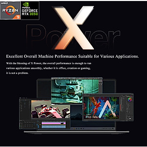 Lenovo Slim 7 Pro X 14.5" 3K 400Nits 120Hz Multi-touch Notebook - TÜV - R9 6900HS - RTX 3050-32GB LPDDR5 6400MHz RAM - Win 11 Pro (32GB RAM | 1TB SSD)