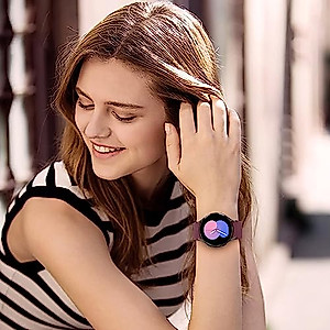 Vancle Bands Compatible with Samsung Galaxy Watch 4 / Galaxy Watch 5 Band 40mm 44mm, Galaxy Watch 4 Classic Bands 42mm 46mm, Galaxy Watch 5 Pro 45mm, 20mm Soft Silicone Sport Strap for Women Men (Wine