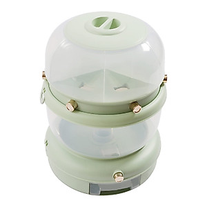 Eapmic 360° Rotatable Cereal Dispenser, One-Click Rice Output, Visible Round Multigrain Tank Cup Dry Rice Container Food Dispenser Sealed Grains Cans Grain Storage Tank for Storage Small Beans