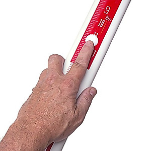 AdirPro Surveyor's Oval Shaped Fiberglass Leveling Rod 25' (Feet/Inches) With Carrying Bag