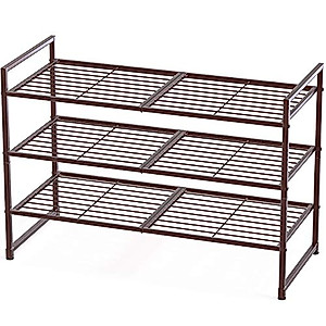 Simple Houseware 4-Tier Shoe Rack + 3-Tier Stackable Shoes Rack