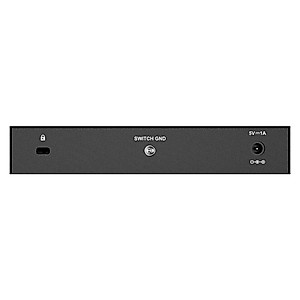 D-Link Ethernet Switch, 8 Port Gigabit Unmanaged Metal Fanless Desktop or Wall Mount Design (DGS-108), Black