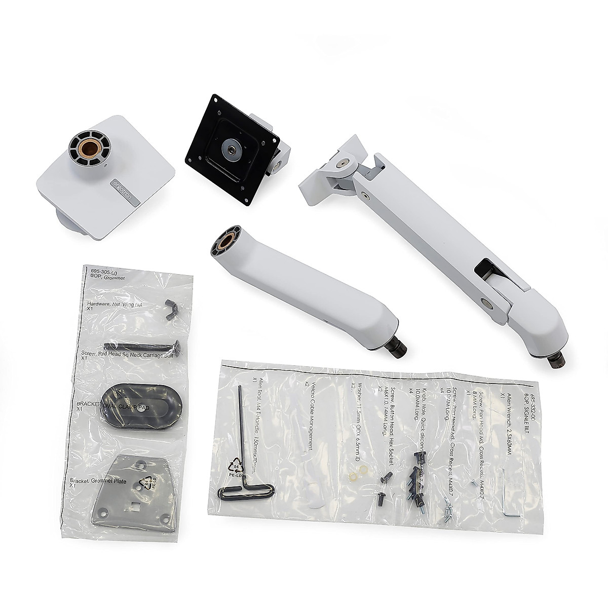 Ergotron – HX HD Premium Heavy Duty Gaming Monitor Arm, Single Monitor Desk Mount – for 1000R Curved Ultrawide Monitors Up to 49 Inches, 28 to 42 lbs, VESA 75x75mm or 100x100mm – HD Pivot, White