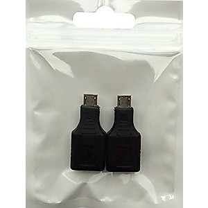 USB 2.0 Micro USB Male to USB Female OTG Adapter (2 Pack)