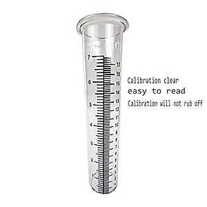 JOYBee 7inch Garden Glass Rain Gauge Replacement Tubes for Yard Garden Outdoor(Pack of 2)