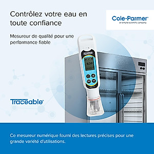 Oakton AO-35634-35 PCTSTestr 50 Waterproof Pocket pH/Cond/TDS/Salinity Tester, Premium 50 Series, Black