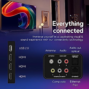 VIZIO 55-Inch Class V-Series LED 4K UHD Smart TV, Dolby Vision, HDR10+, Smartcast, Apple Airplay 2 & Chromecast Built-in + Free Wall Mount (No Stands) - V555-J01 (Renewed)