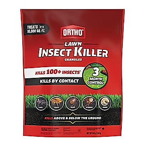 Ortho Lawn Insect Killer Granules: Treats up to 10,000 sq. ft., For Yard, Garden & Landscapes, Works on Listed Ants, Spiders, Fleas & Ticks, 10 lbs.