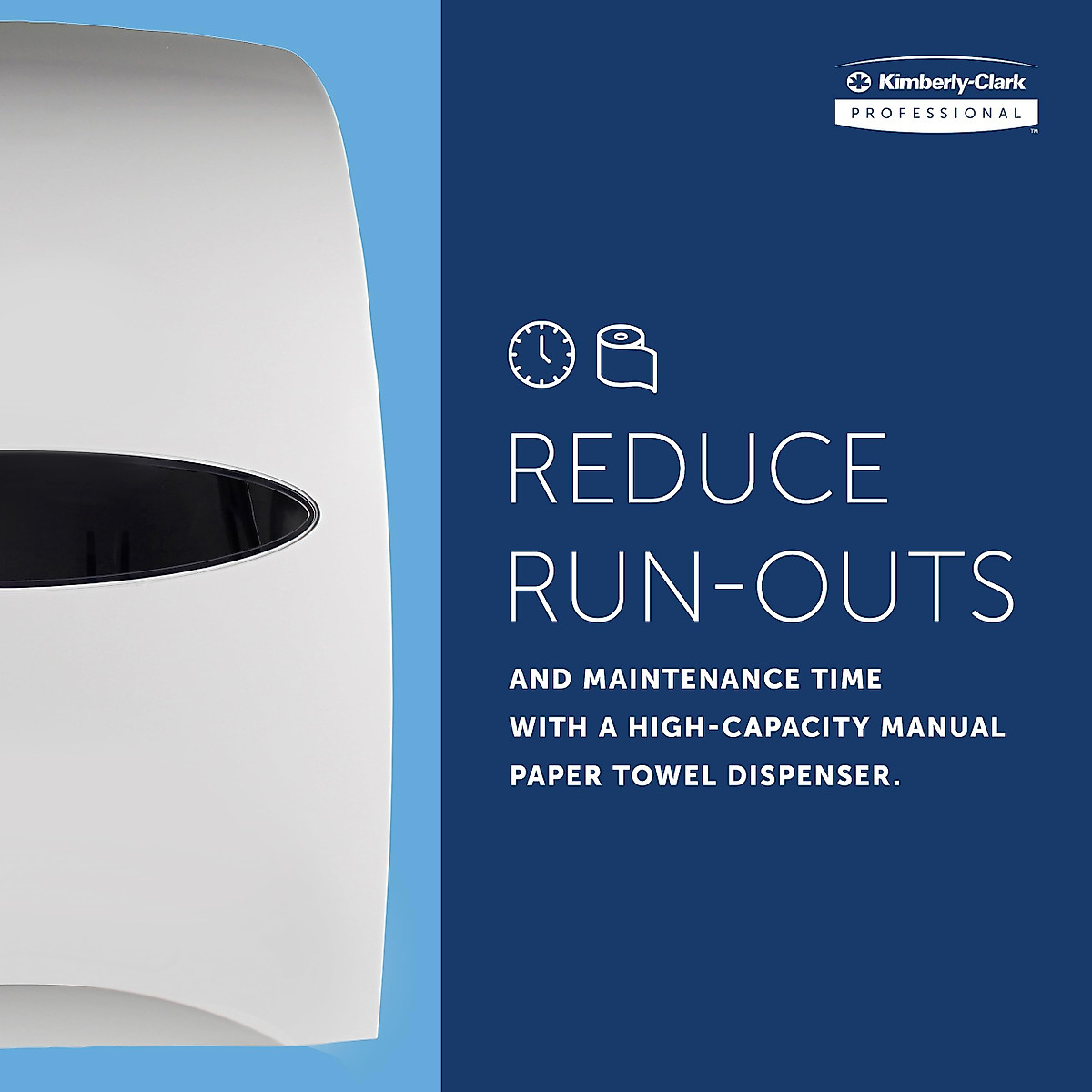 Sanitouch Hard Roll Paper Towel Dispenser (09991), Hands-Free Pull Dispensing, White