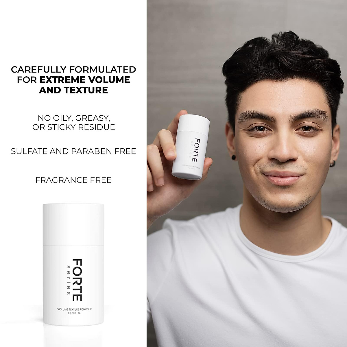 Hair Texture Powder by Forte Series, Volumizer for Fine Hair Volumizing Products for Men (0.1 oz)